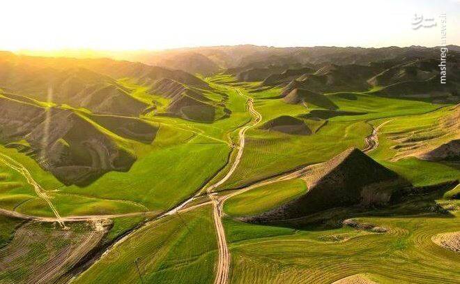 مشرق نیوز - عکس/ تپه‌های سرسبز منطقه گردشگری خالد نبی(ع)